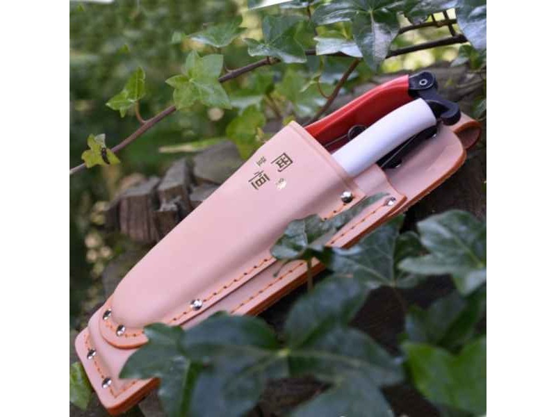 OKATSUNE 130 Double Leather Holster for Pruners-Shears