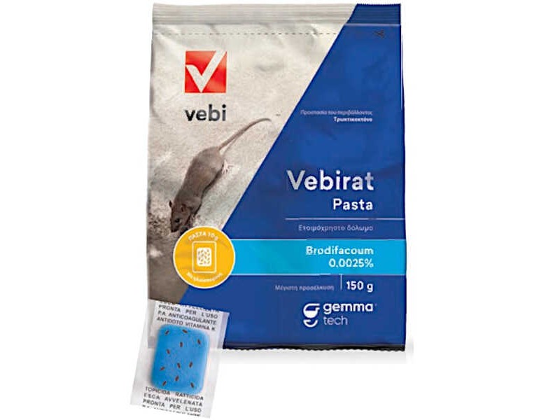 VEBIRAT PASTA 150g Rodenticide in Paste Form