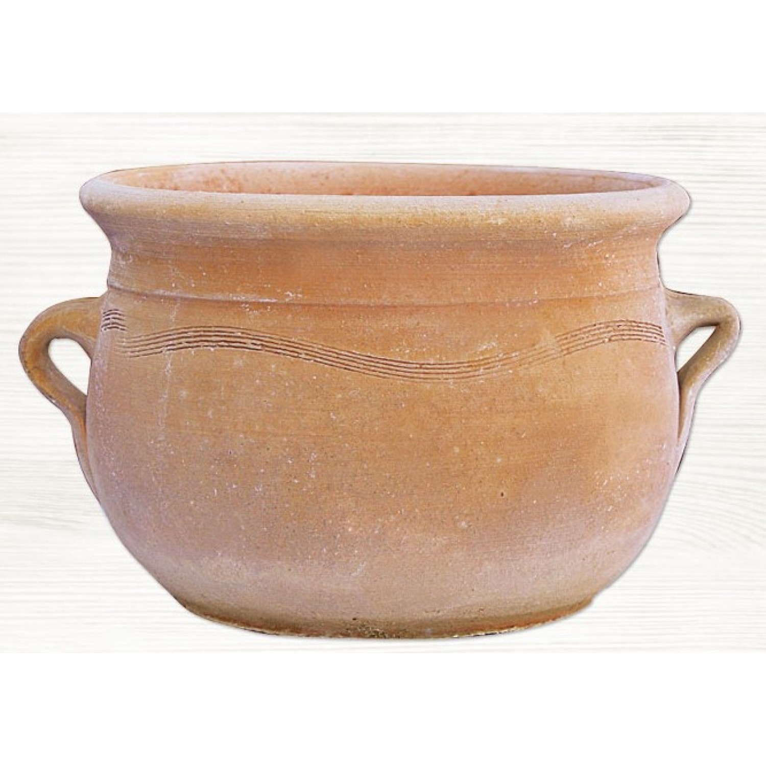 Round Clay Plant Pot TSIKALI ME XERI Ø30x(H)18cm Ceramart