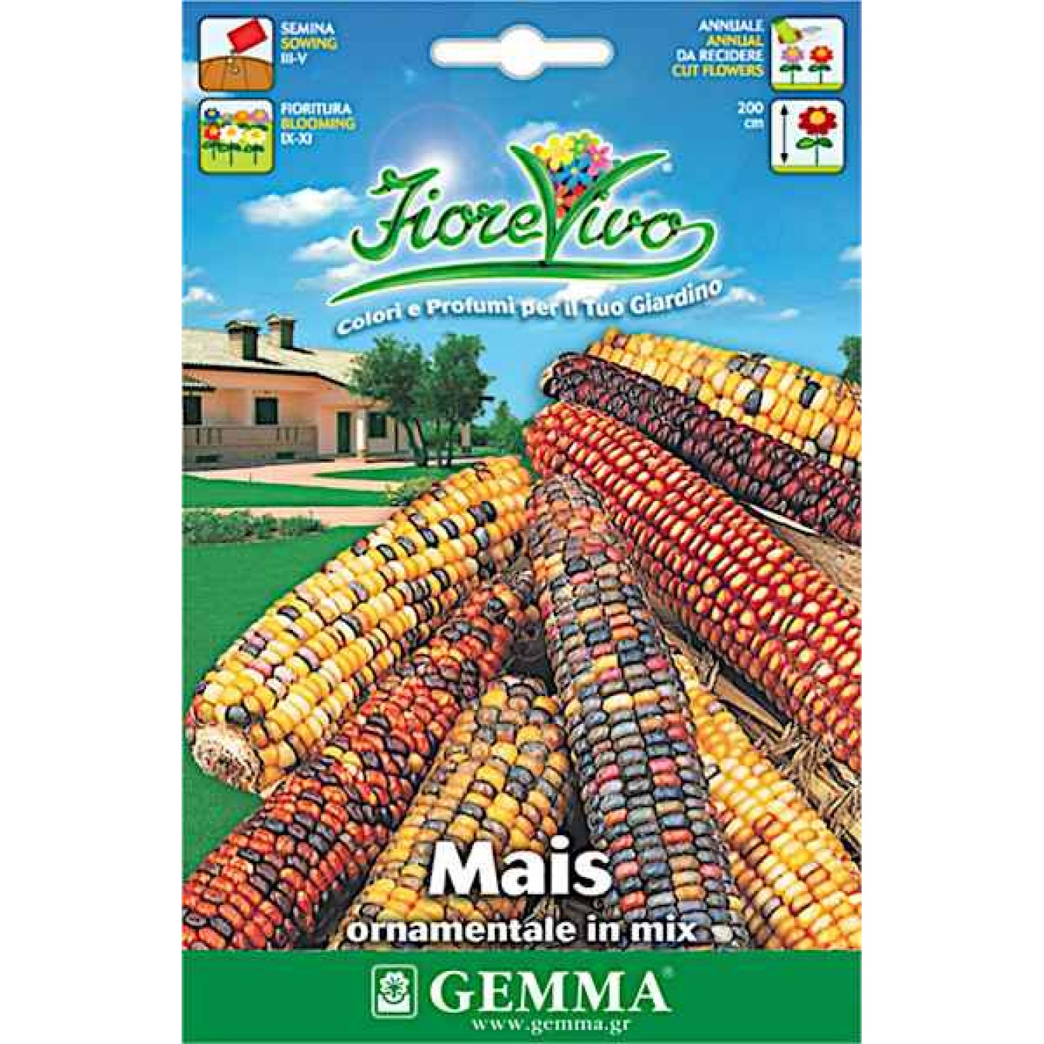 Ornamental Corn 4g Seeds Packet (Zea mays japonica)