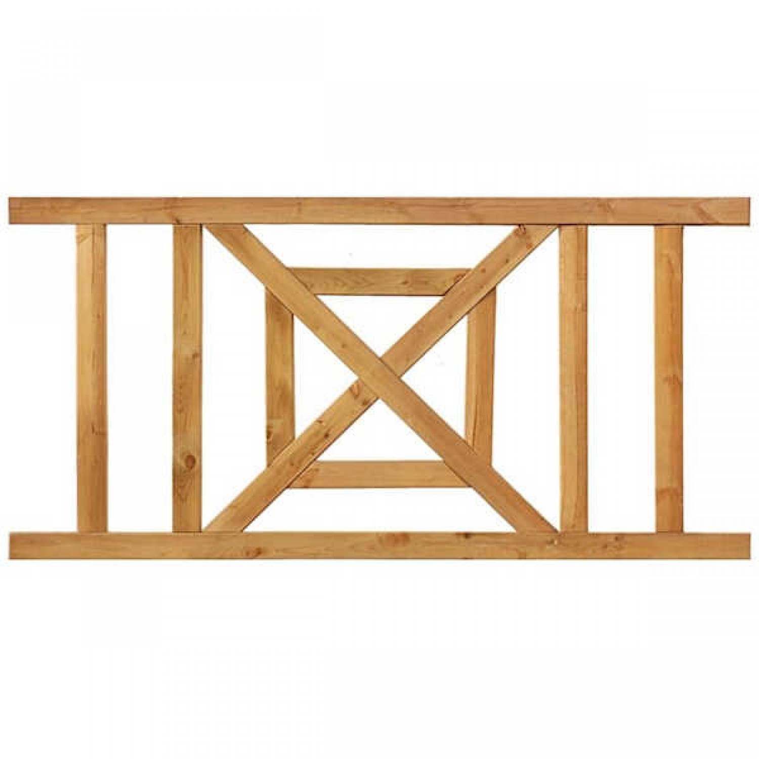 LUX Wooden Fence with Beam (4.4x7cm) 178x(H)90cm