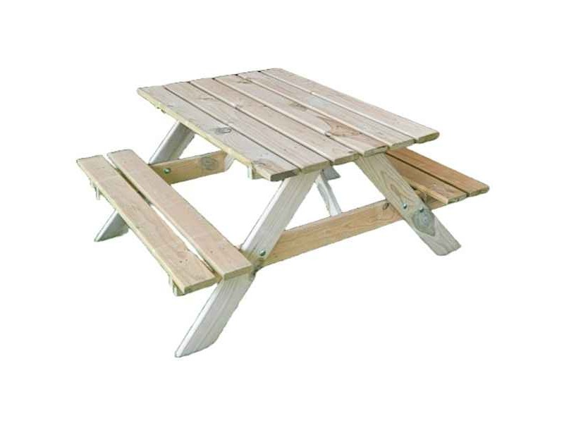 Wooden Preschool Picnic Table 92.5x90x(H)50cm