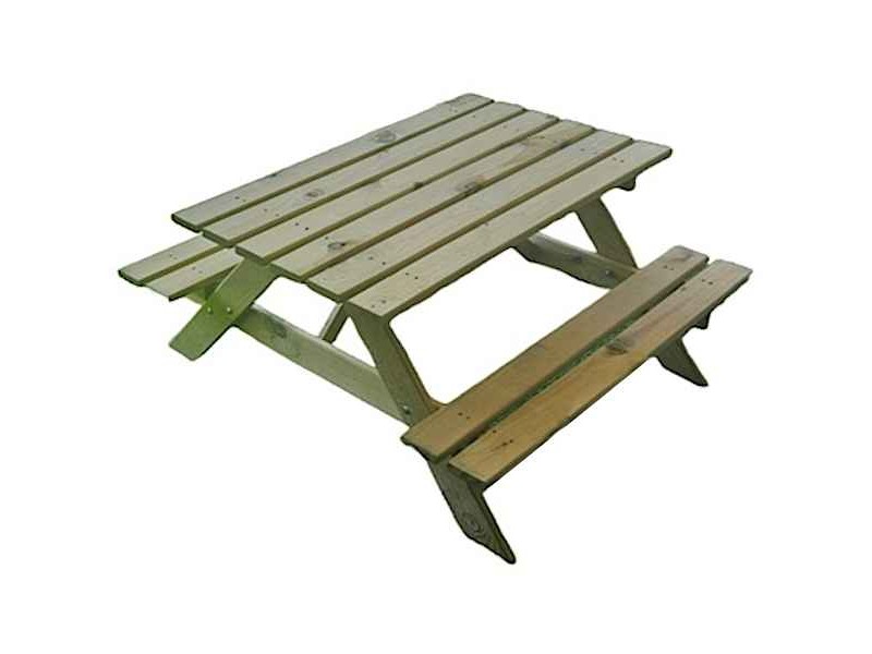 Wooden Preschool Picnic Table 92.5x90x(H)50cm
